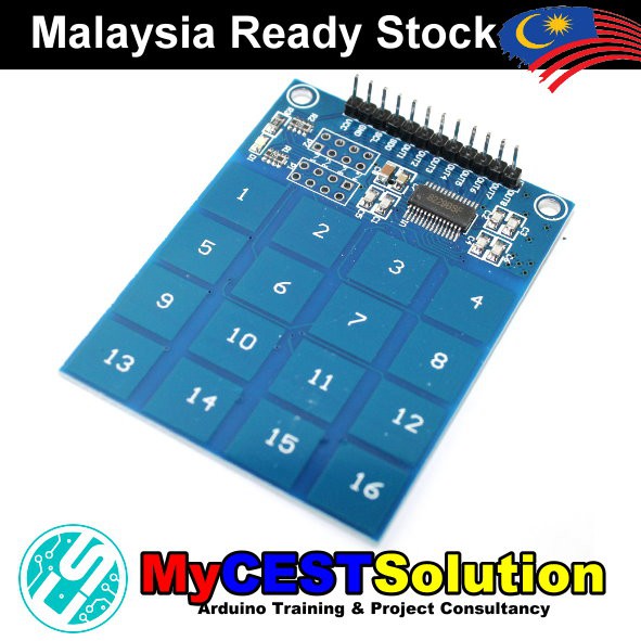 TTP229 16 Channel Ways Capacitive Touch Sensor Module , Arduino ...