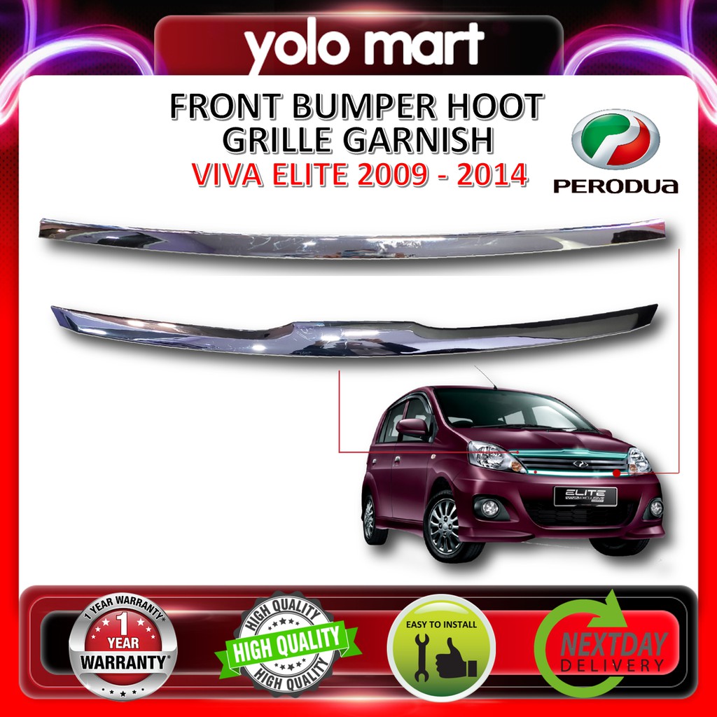Perodua Viva Elite 】 Front Bumper Grille Chrome Moulding Garnish ...
