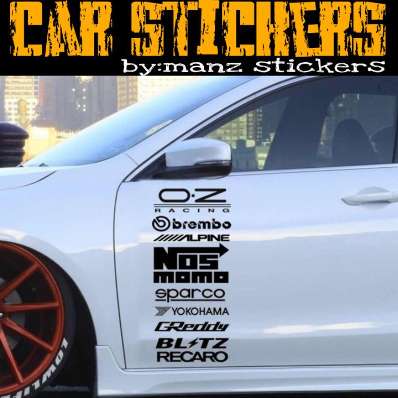 [24 HOURS SHIP] STIKER KERETA RACING DOOR DECAL / CAR STICKER RACING ...