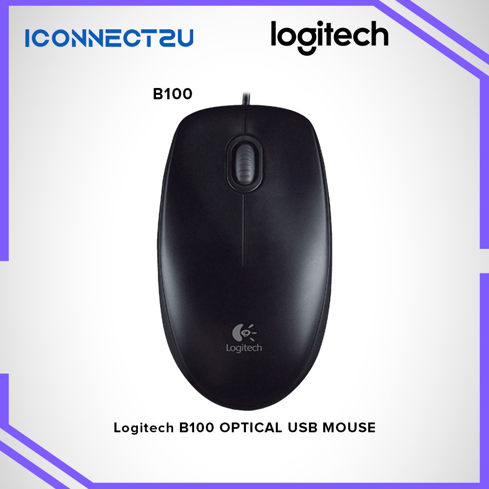 Logitech B100 Usb Optical Mouse Shopee Malaysia