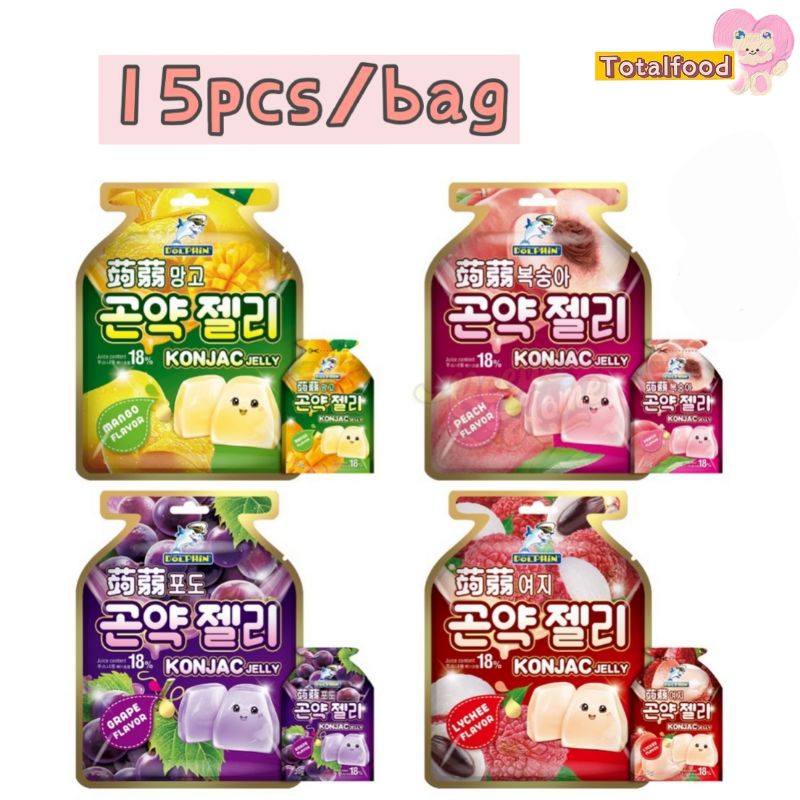 Captain Dolphin Konjac Jelly [Grape / Mango / Peach / Lychee] 15pcs x 20g | Shopee Malaysia