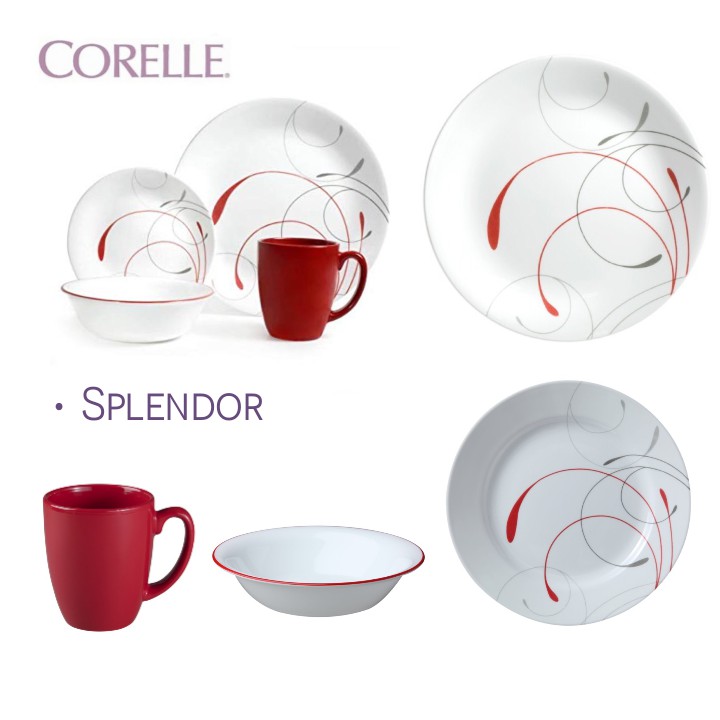 16PCS CORELLE LIVINGWARE DINNER SET/SET PINGGAN MANGKUK PIRING CAWAN ...