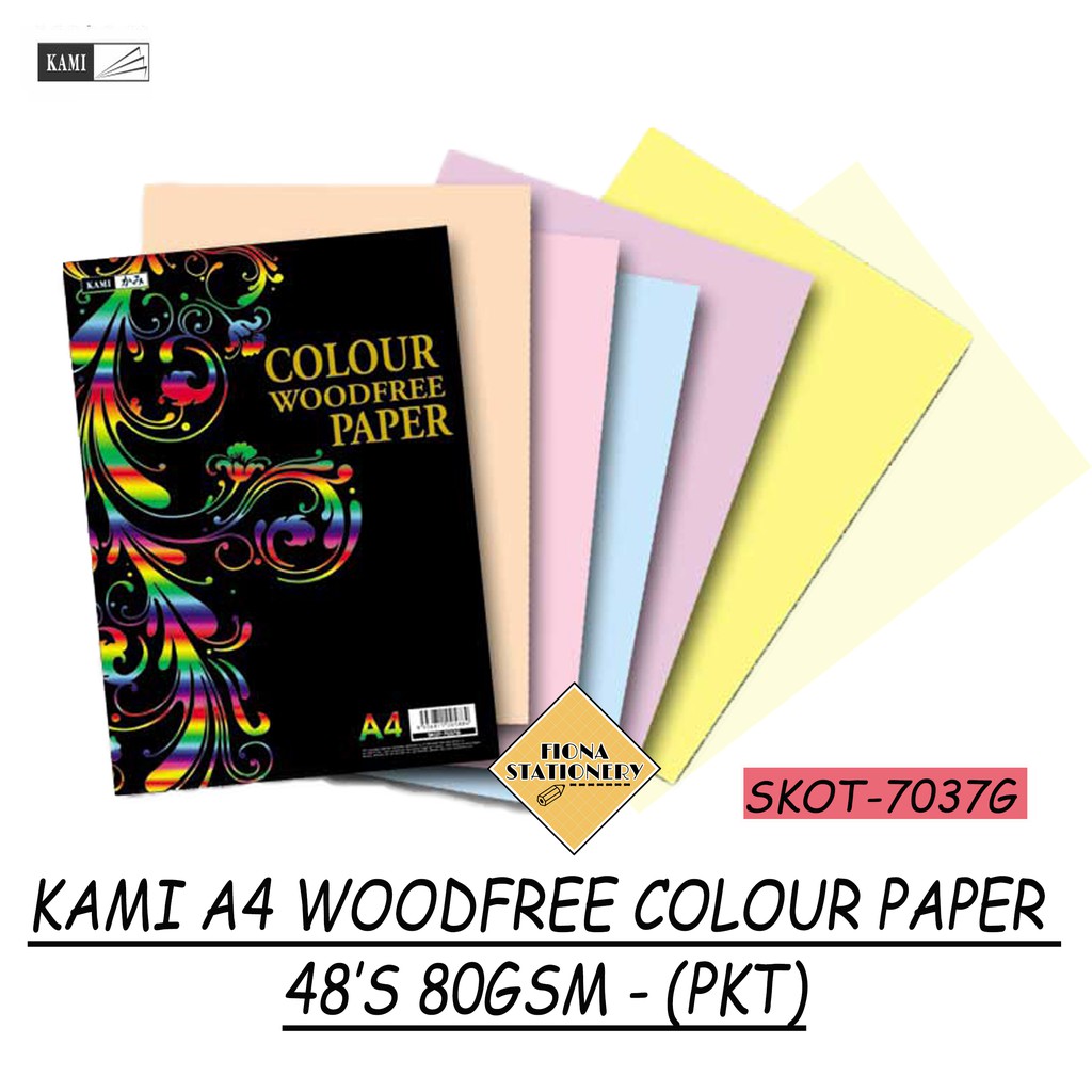 Kami A4 Woodfree Colour Paper 48's 80gsm - (PKT) | Shopee Malaysia