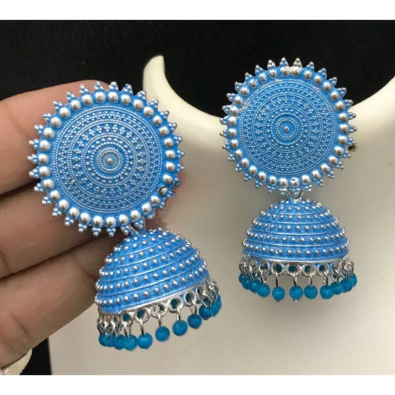 indian jimki earrings set | Shopee Malaysia