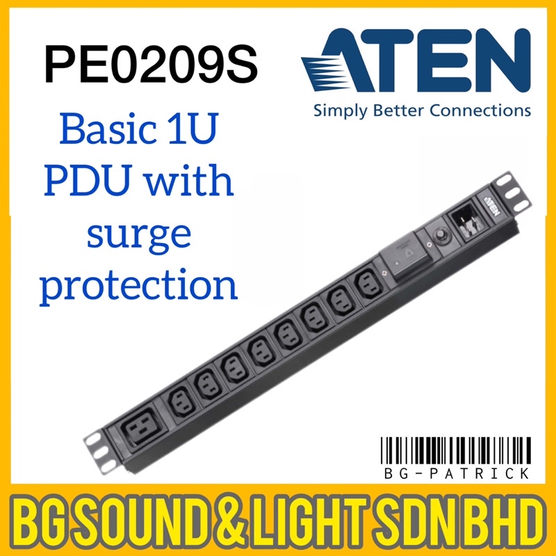 ATEN PE0209S 9-outlet power distribution unit 1u rack mount ( PDU ...