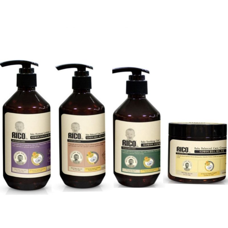 Rico Baby Skincare Lotion (Balanced Care, Moisture Lotion and Sooting ...