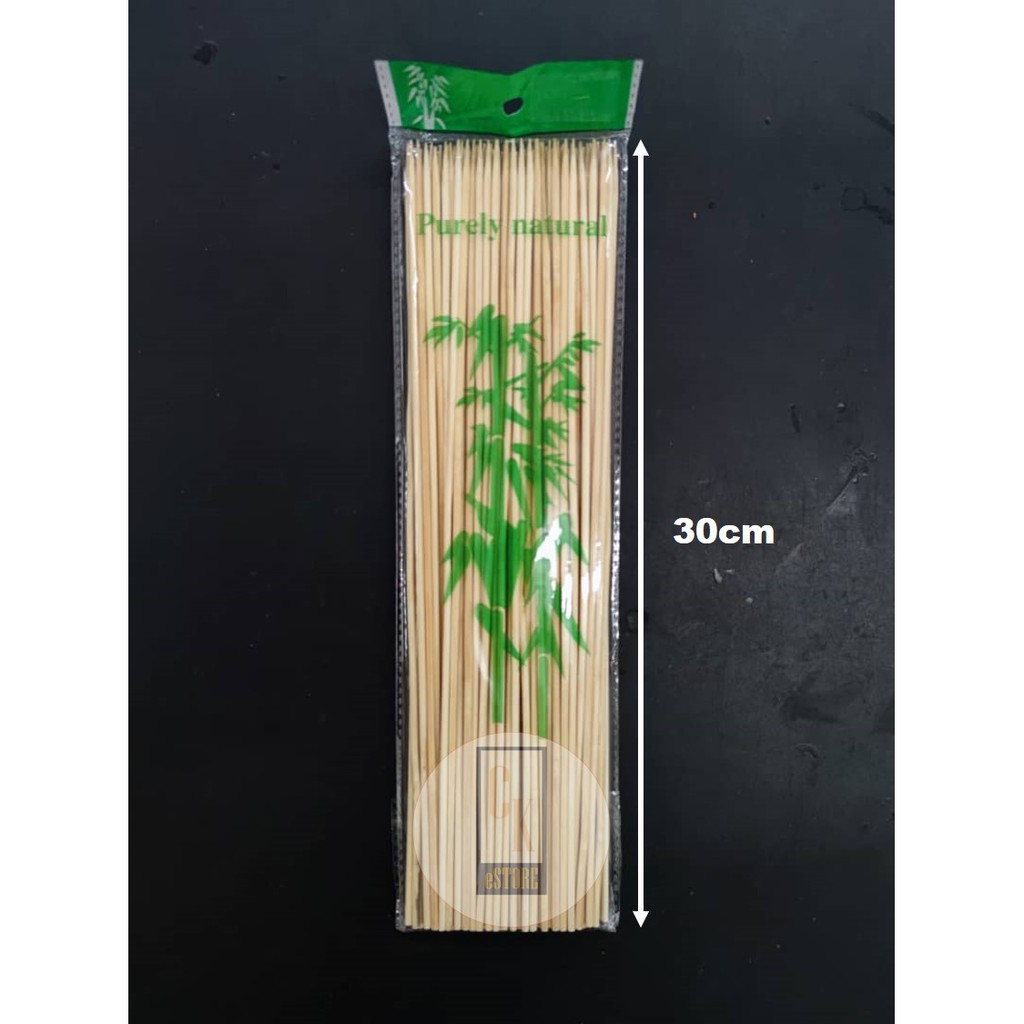 Batang Lidi Satay BBQ Stick Bamboo Skewer Kayu Cucuk Satey Kayu Bunga ...