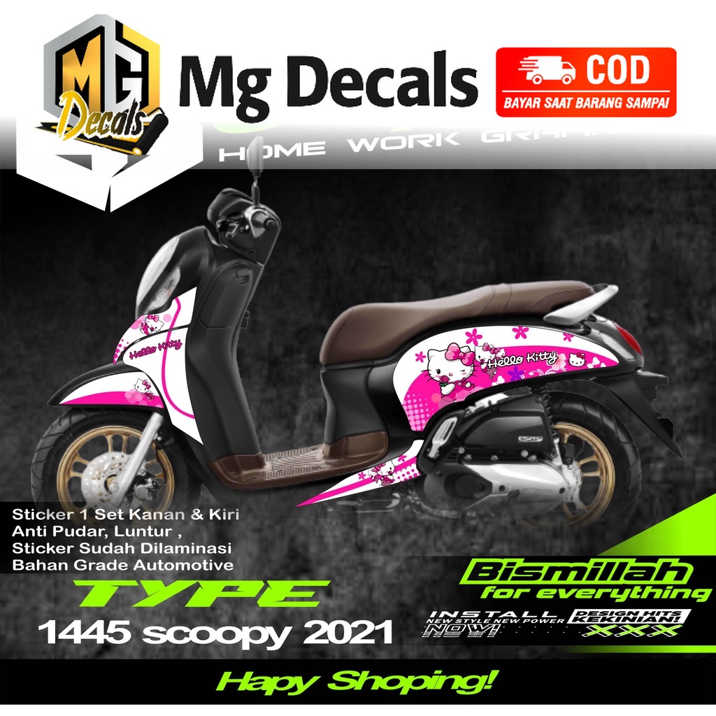1445 Sticker Striping Motorcycle NEW 2021 Hello Kitty MG DECALS ...