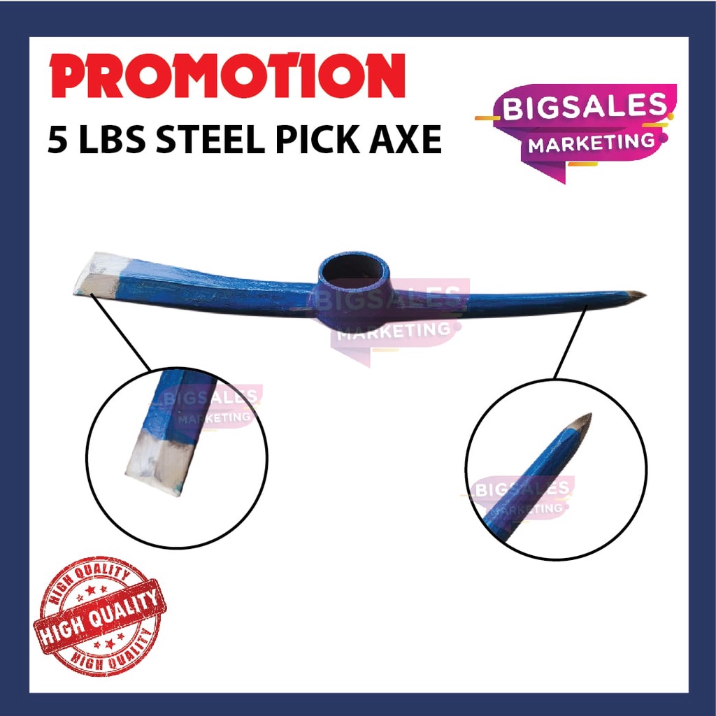 BIGSALES 5LBS Steel Pick Axe / Cangkul Tajam / Korek Batu | Shopee Malaysia