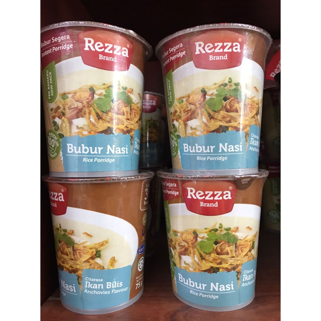 Rezza - Instant Rice Porridge/BUBUR Cup 54gm | Shopee Malaysia