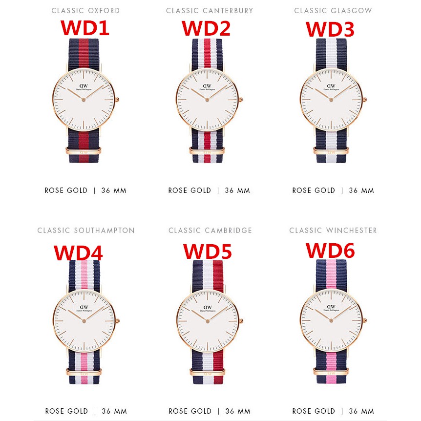 Fashion nylon simple Watch WD D/W 0287 Watches MEN Women Ladies Classic ...