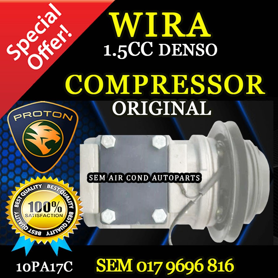 PROTON WIRA 1.5CC DENSO ND 10PA17C ORIGINAL COMPRESSOR/ KOMPRESOR (CAR ...