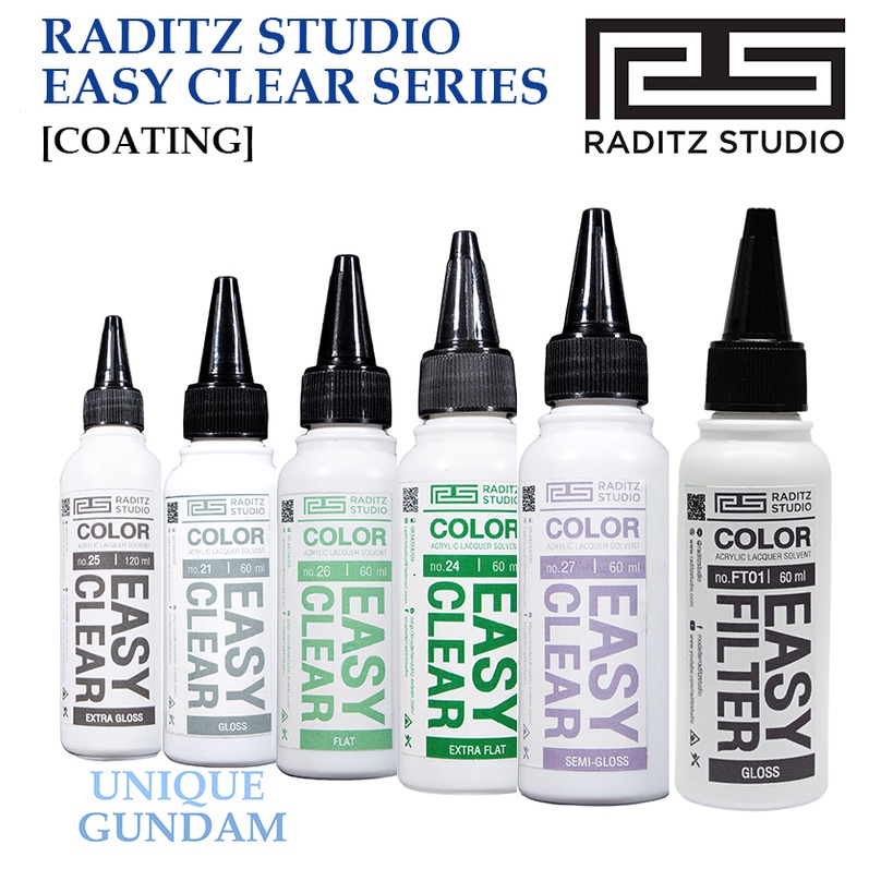 [RADITZ STUDIO] EASY CLEAR COATING SERIES Pre-Thinned Paint For Gundam ...