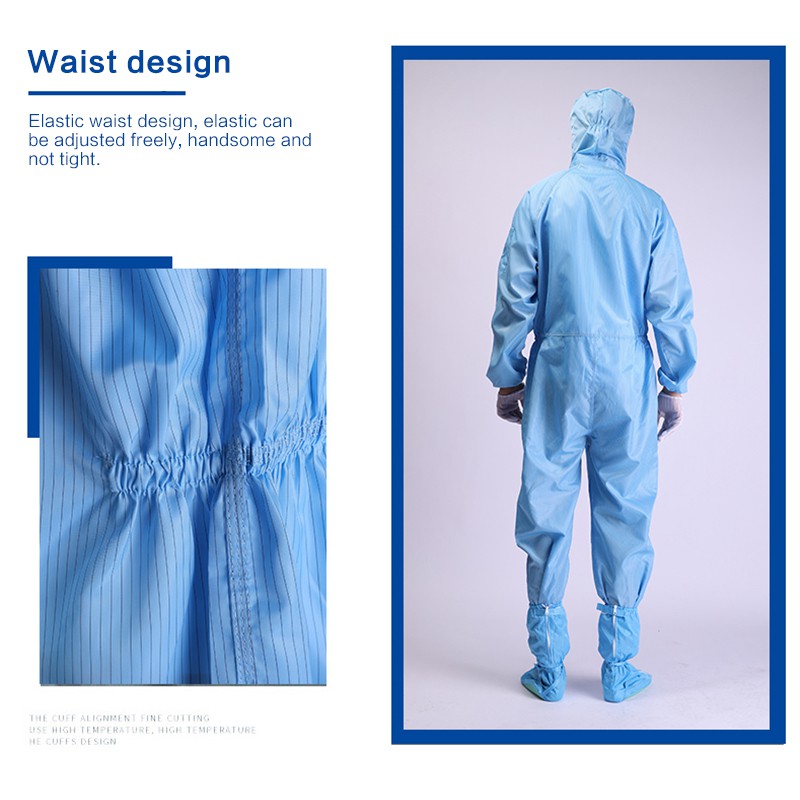 Clean Room Suit ESD Jumpsuit PPE Coverall Washable Anti Static Working ...