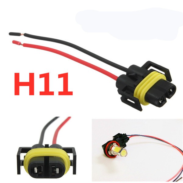 Car HID LED Headlight Fog Light Lamp Bulb H8 H9 H11 Female Adapter ...