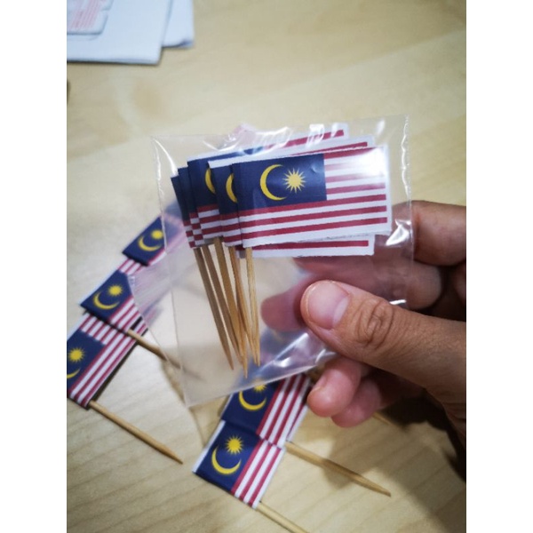 Cake Topper Bendera Malaysia MURAH 10PCS per pack | Shopee Malaysia