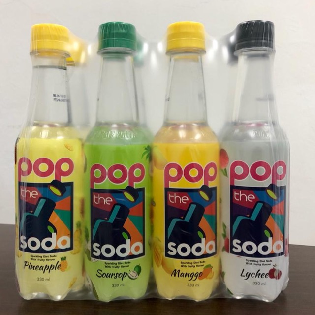 POP THE SODA DIET Pack of 8 multiple flavor pelbagai perisa Low Sugar ...