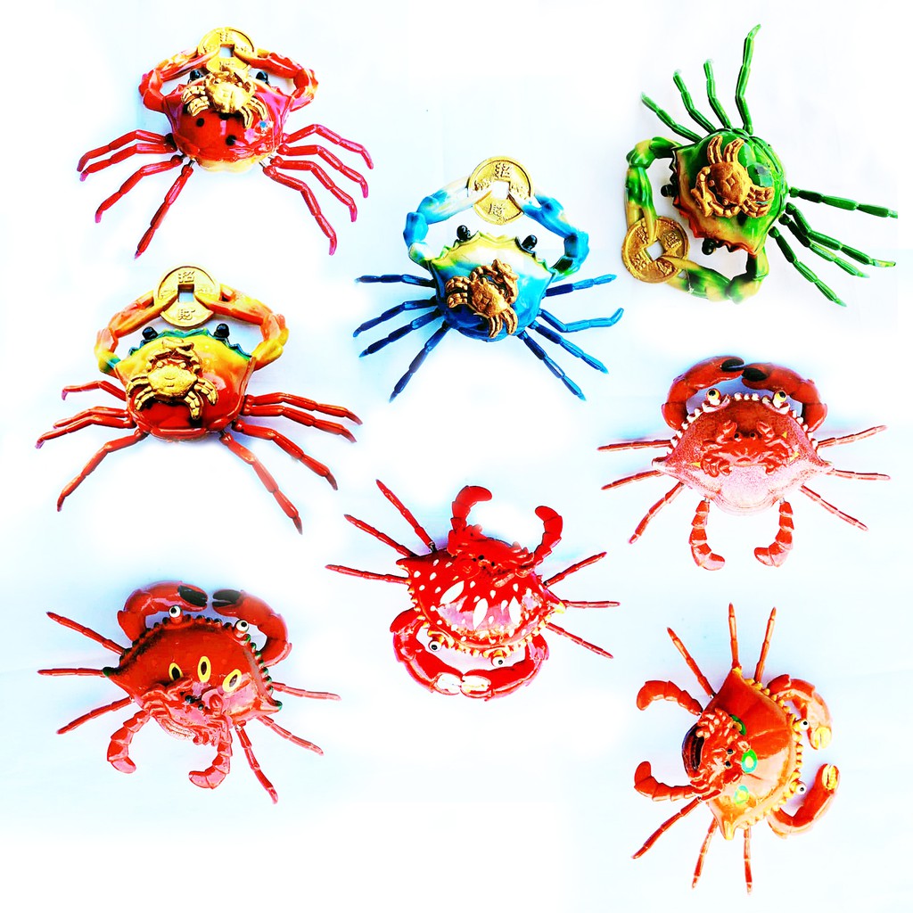 FRIDGE MAGNET CRAB / MOVEABLE SPRING MAGNET ALL LEGS / SPRING MAGNET ...
