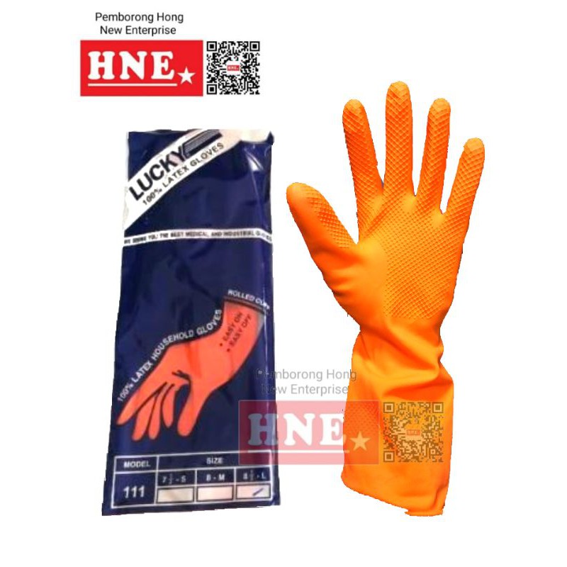 (12 Pasang) Sarung Tangan Getah Oren / Hand Glove | Shopee Malaysia