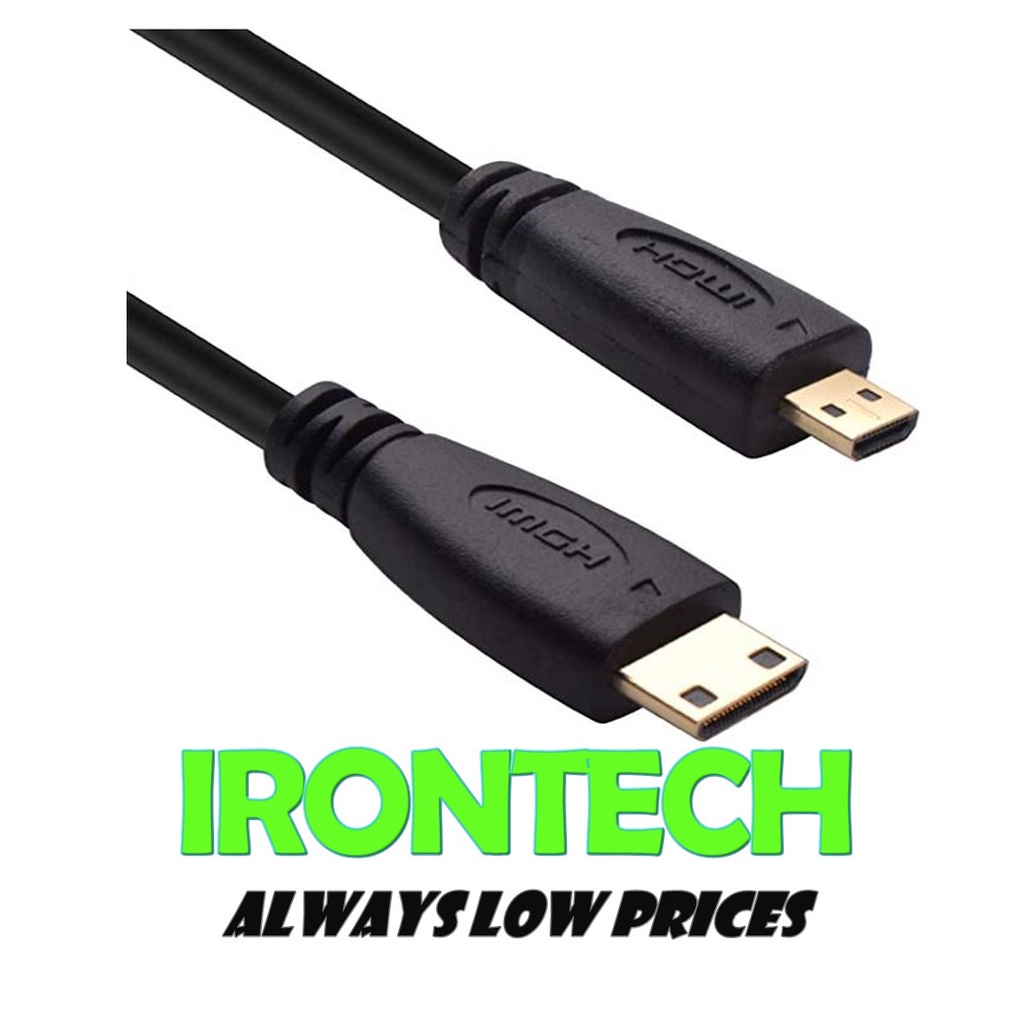 Micro HDMI Male Type D to Type C Mini HDMI Male Connector Adapter Cable ...