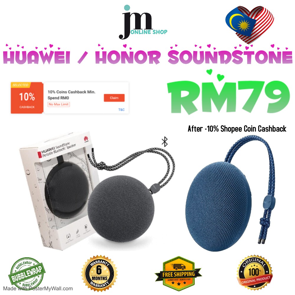 HUAWEI CM51 / HONOR AM51 SOUNDSTONE PORTABLE BLUETOOTH SPEAKER 100% ...