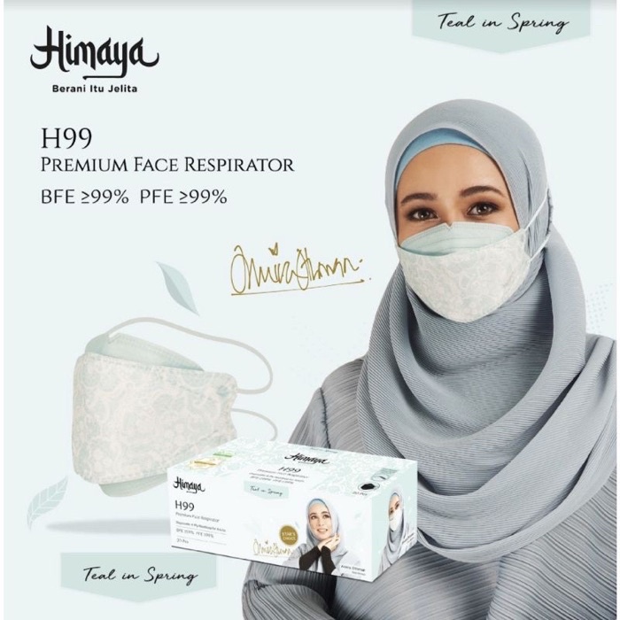 Himaya Premium Hijab Medical H99/4ply/3Ply Headloop Face Mask 20‘s/50's ...