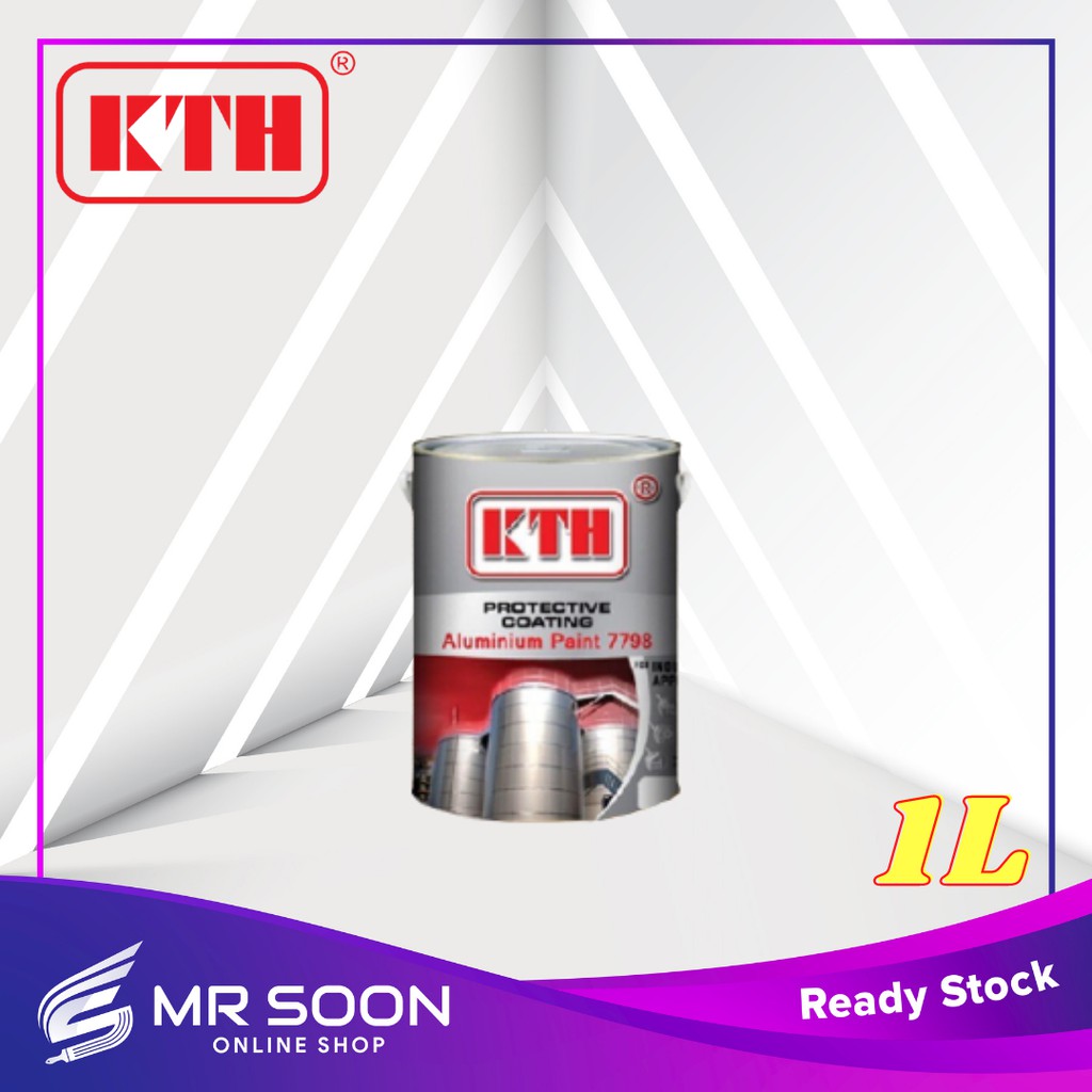 KTH 7798 Aluminium Paint 1L for Wood&Metal/Silver/Cat Besi/Cat Minyak ...