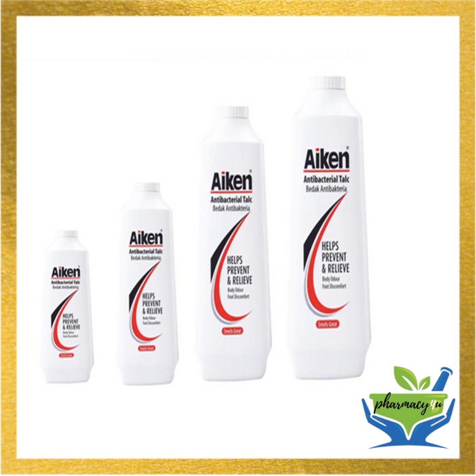 AIKEN ANTIBACTERIAL TALC / POWDER (75g, 150g, 300g, 500g) | Shopee Malaysia