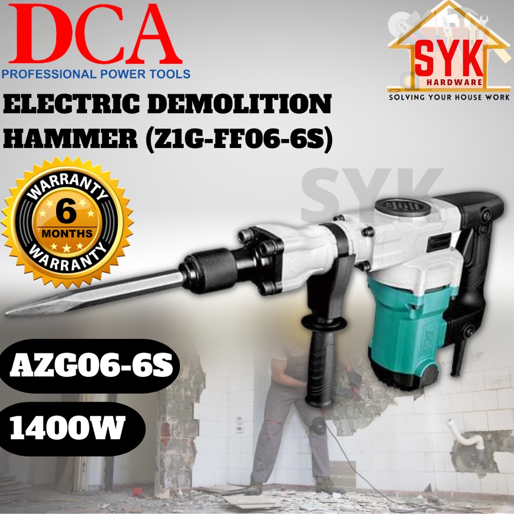 SYK DCA AZG06-6S 1400W Electric Demolition Hammer Machine Concrete ...