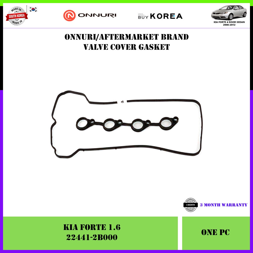 (FT-3) Kia Forte 1.6 Korea Aftermarket Valve Cover Gasket (22441-2B000 ...