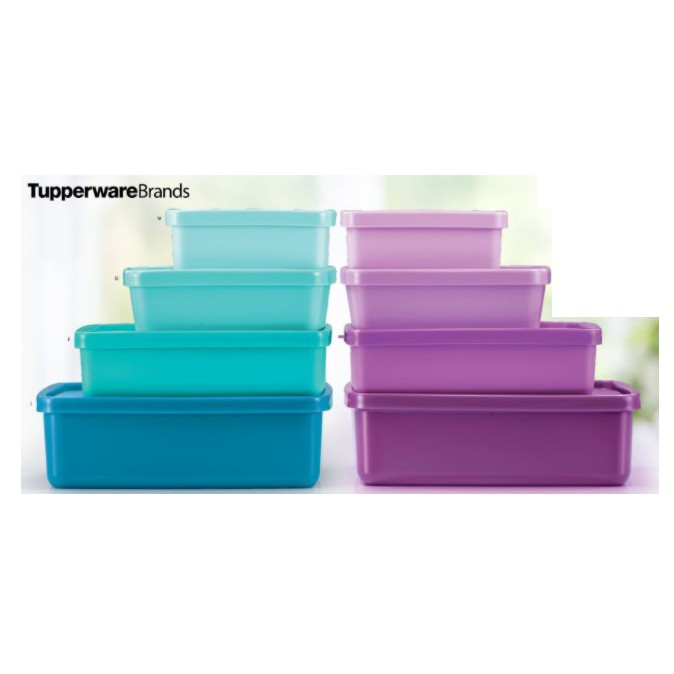 Tupperware Square Away Set (4pcs) | Shopee Malaysia