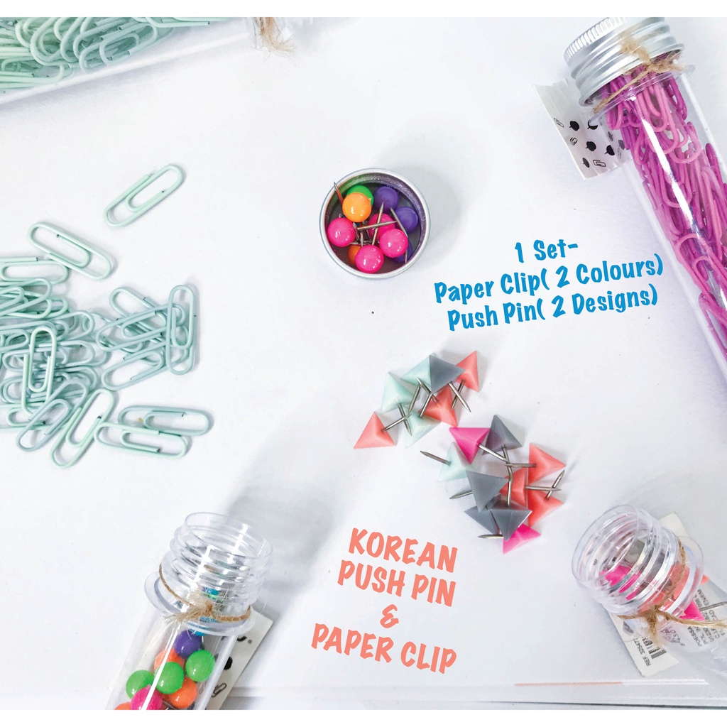 🔥CLEARANCE🔥 4 in 1 Korean Style Unique Design Push Pin & Paper Clip ...
