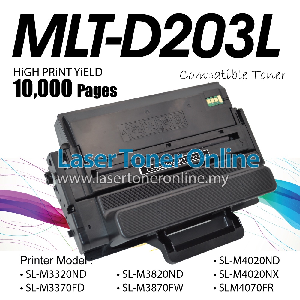 Compatible Samsun* MLT-D203L MLTD203L Toner Cartridge For SLM3820 ...