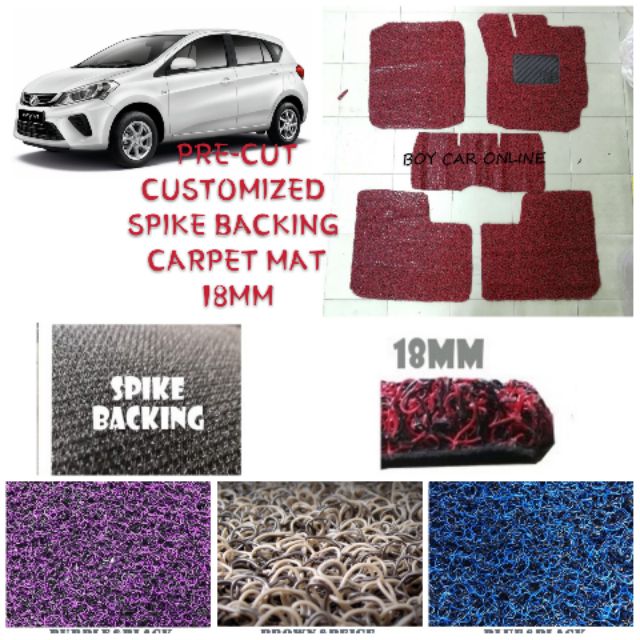 PERODUA MYVI 2018 - 2024 CUSTOMIZED CAR COIL FLOOR MAT CARPET SPIKE ...