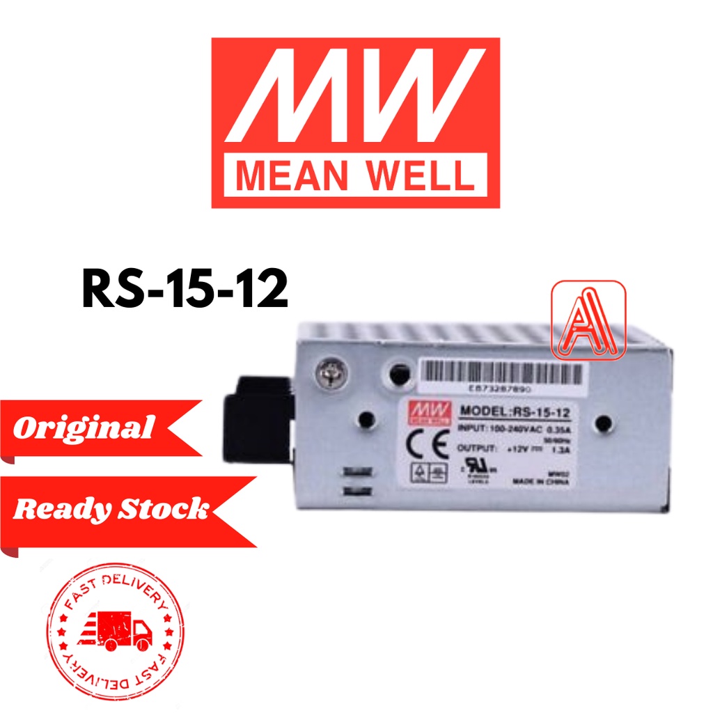 Mean Well RS-15-12 15W 12V MeanWell Single Output Switching Power ...