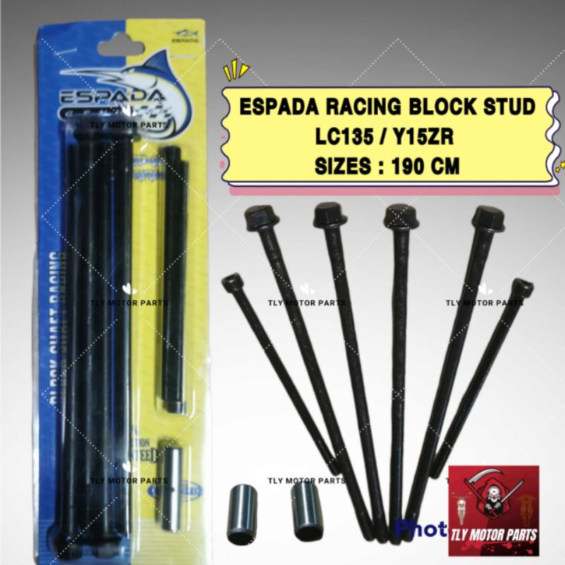 BLOCK STUD BLOCK TIANG RACING JET ROD 190CM Y15ZR/LC135 ESPADA | Shopee ...