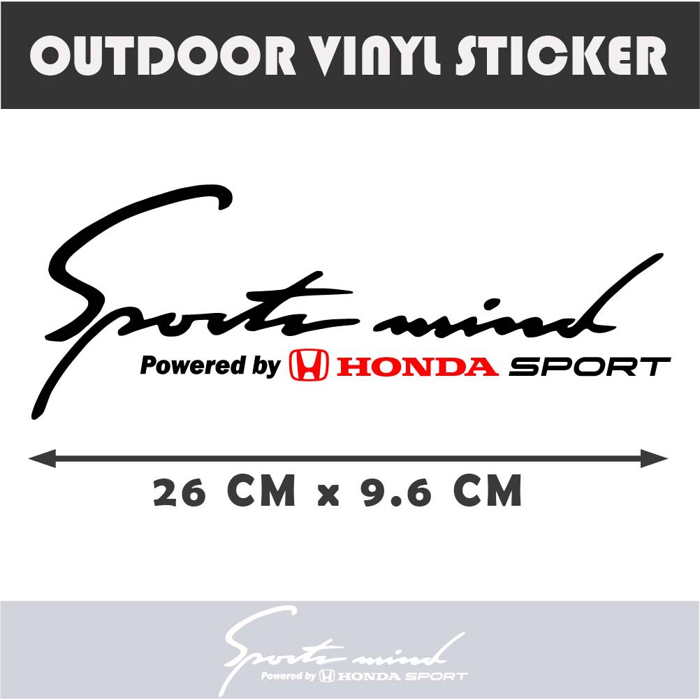 Sport Mind Honda Sport Car Decal Sticker | Shopee Malaysia
