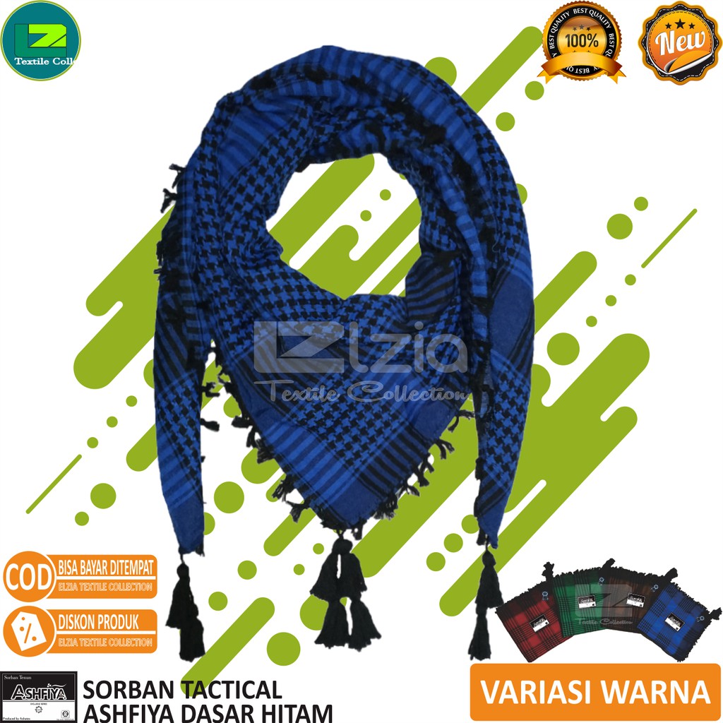 HITAM Arabic Turban TACTICAL ASHFIYA Basic Black Quality | Shopee Malaysia