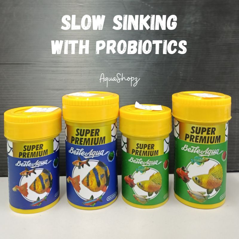 Beste Aqua Pro Small Fish/Pro Spirulina Slow Sinking Fish Food 30g/40g ...