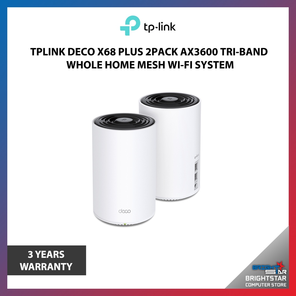 TP-Link Deco X68 AX3600 Whole Home Mesh WiFi 6 System ( 2 Pack / 3 pack ...