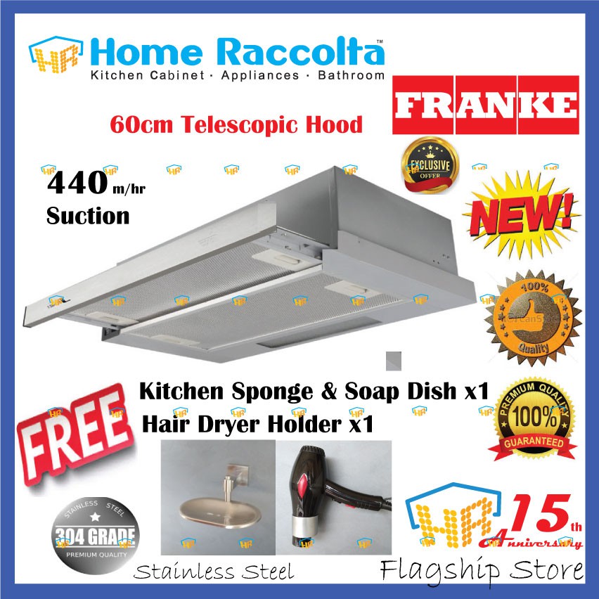 Franke FD6002604XS Cooker Hood 60cm Telescopic Hood FRANKE FD6002 604 ...