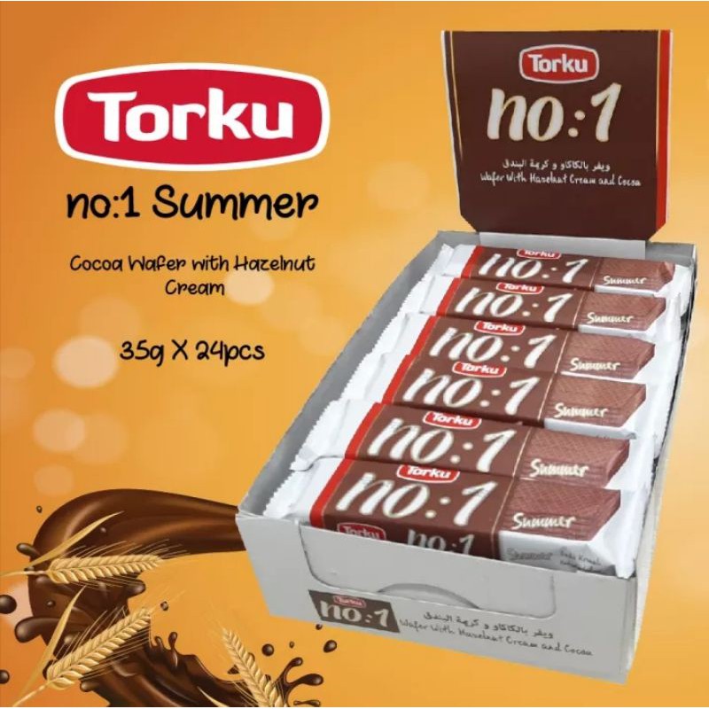 [TKM] (Turkey Chocolate) Torku No.1 Chocolate Wafer Bar -24 Bar x 35g ...
