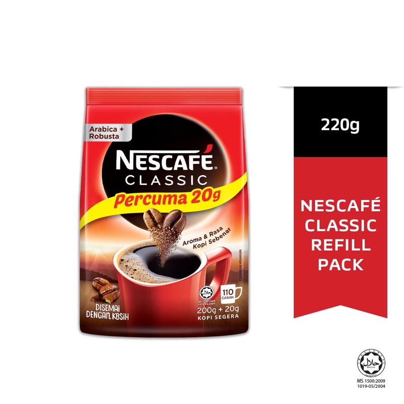 Nescafé refill 220g Nescafé kopi200g free 20g | Shopee Malaysia