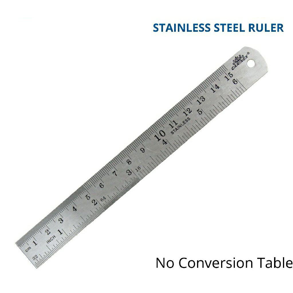 Pembaris Besi Panjang Stainless Steel Ruler Pembaris Sekolah Stationery School Alat Tulis ...