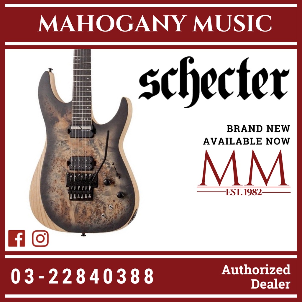 Schecter Reaper-6 FR - Satin Charcoal Burst [MII] | Shopee Malaysia