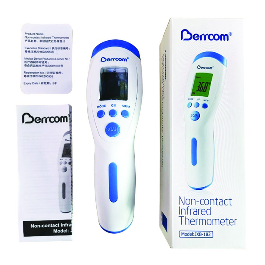 Berrcom Digital Forehead Non Contact Infra Red Thermometer 6 In 1