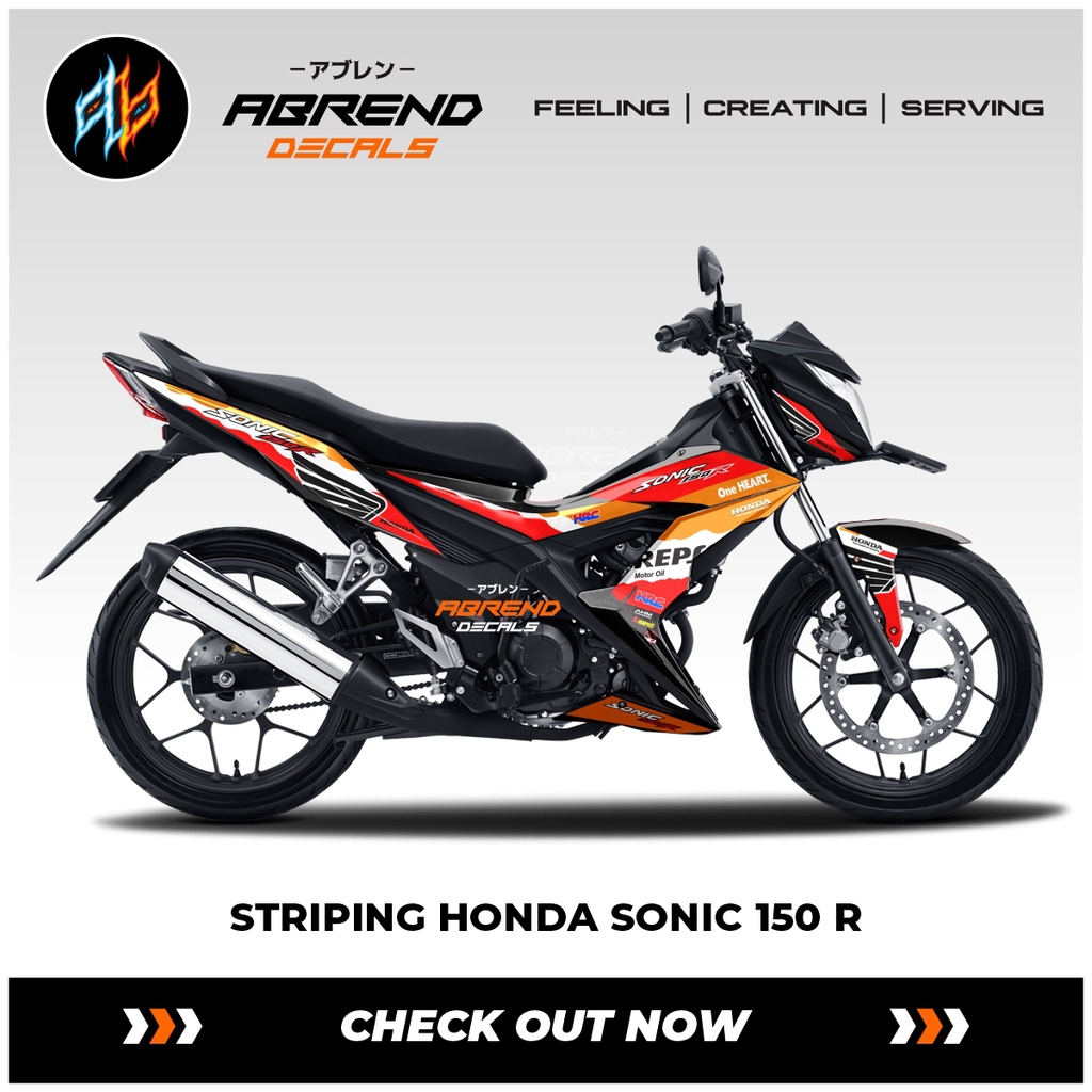 Honda Sonic Repsol Striping / Honda Sonic 150 R Motorcycle Stickers ...