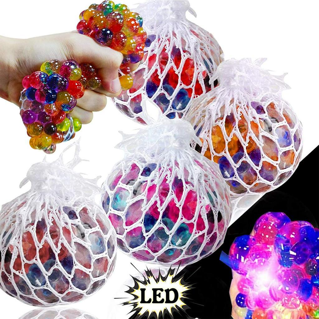 LED Funny Grape Ball Squishies Squeeze Toy Slow Rising Scented Anti ...