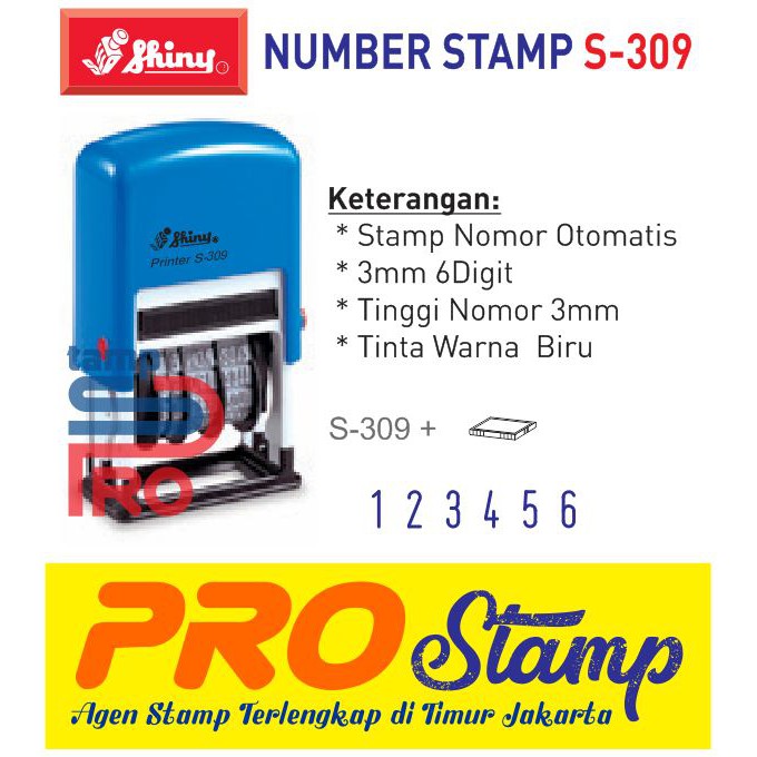 Shiny Number Stamp S-309 (6 Digits 3 mm) | Shopee Malaysia
