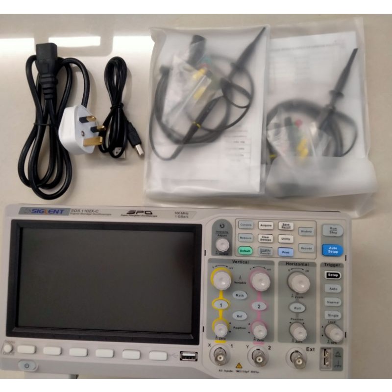 Siglent SDS1102X-C digital phosphor oscilloscope 示波器 100mhz 2ch ...